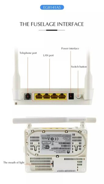 Fiber Optical Xpon Wifi Onu 1 GE 3 FE Wifi Ont Gpon EG8141A5 - ADCfiber